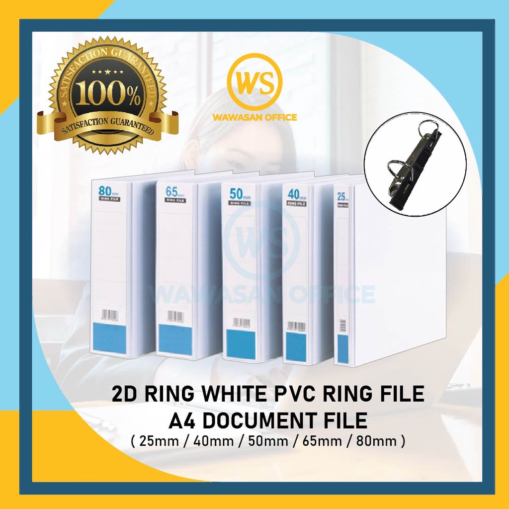 East File 2D Ring File / A4 Ring File / Document File / Fail Putih ...