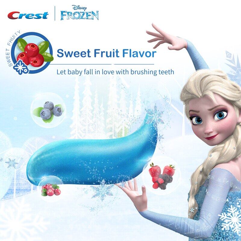 Crest Food Grade Disney Pattern Fruit Scented Toothpaste For Kids (40 ...