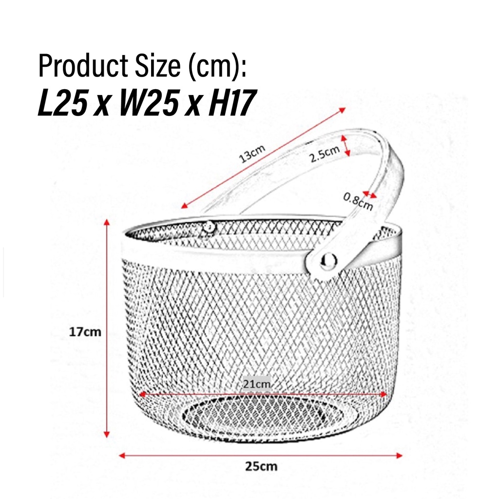 [BSU] Fruit Basket Home Storage Essential Round Shape Organizer Kitchen ...