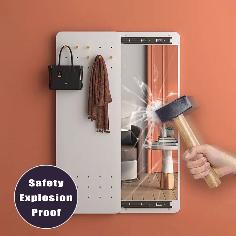 Sliding Invisible Mirror Cermin Panjang Hidden Wall Mirror 挂镜 Hang ...