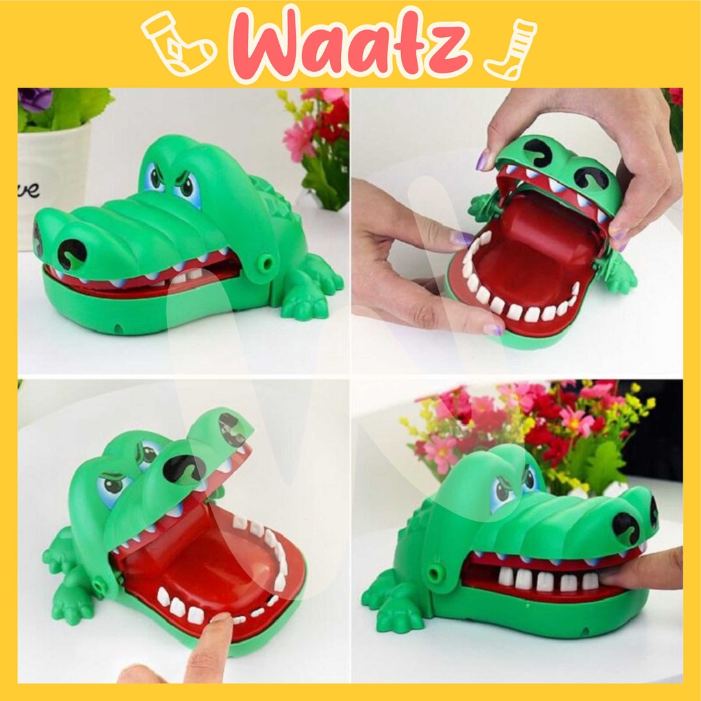 (TOY1) Funny Big Crocodile Jaw Tooth Finger Bite Toy Family Game For ...