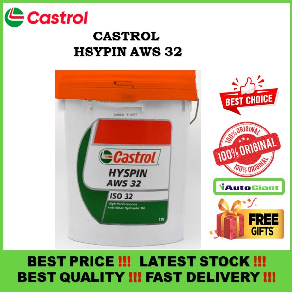 CASTROL HYSPIN AWS 32, 18L, PAIL (100% ORIGINAL) | Shopee Malaysia