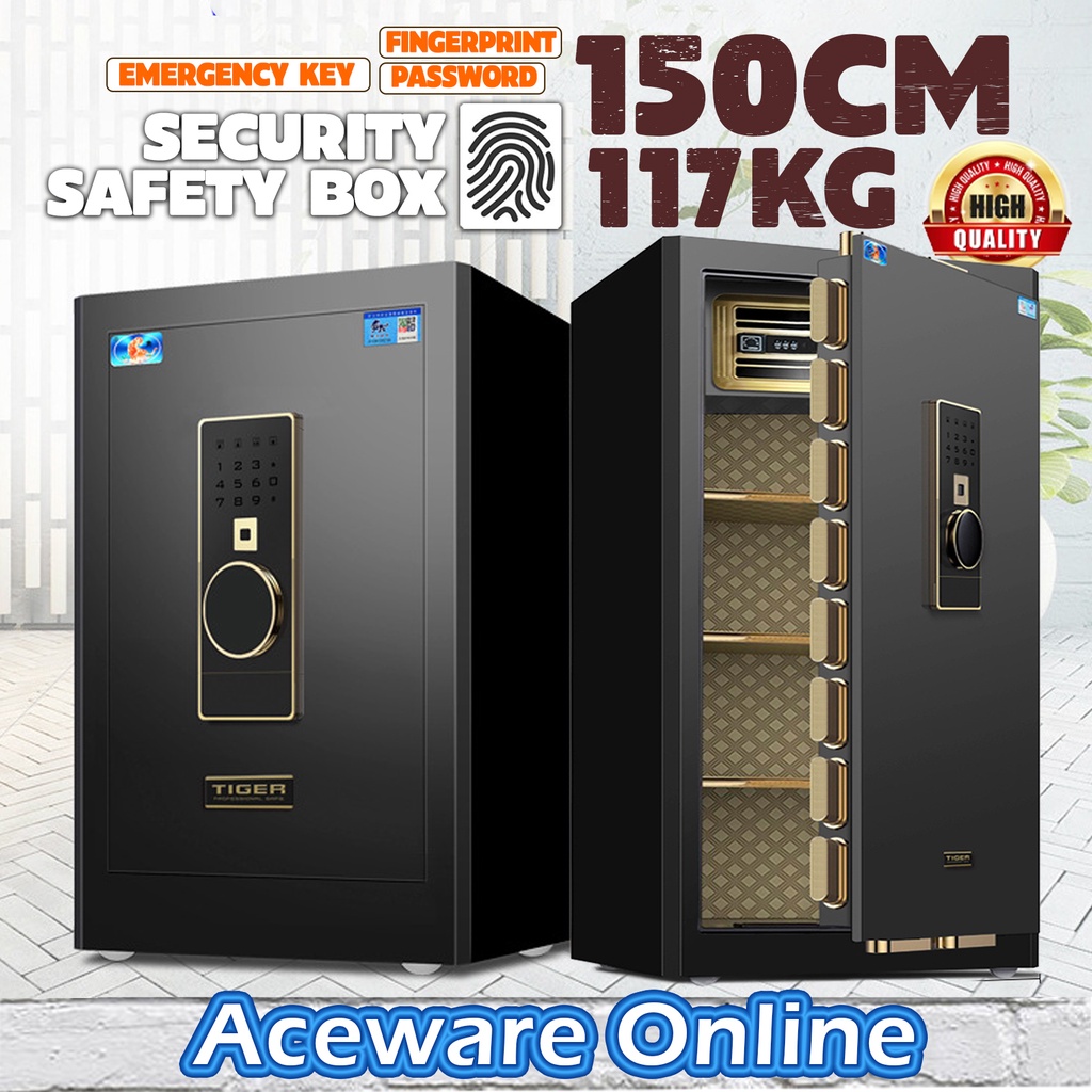 150CM/120CM Safety Box Fingerprint Digital Safety Box Money Box Lock ...