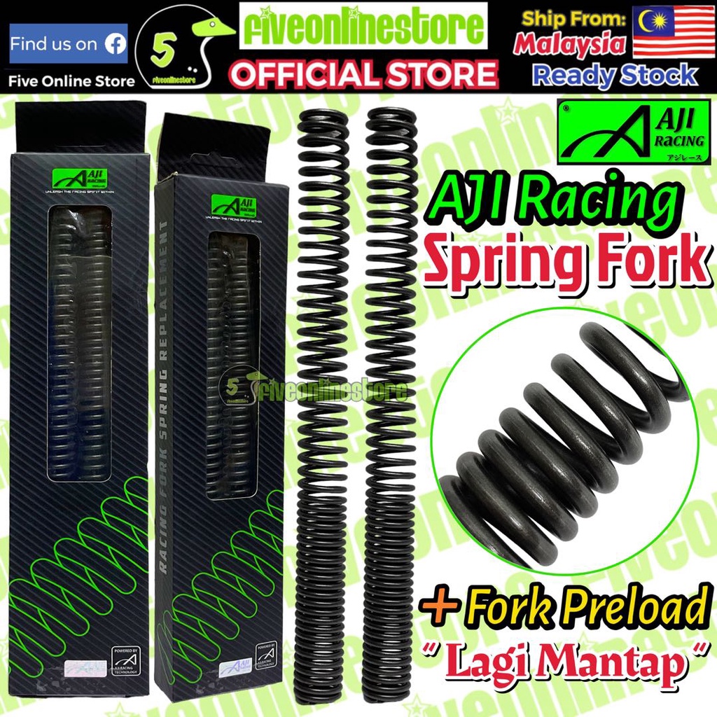 AJI Racing Fork Spring Y15ZR Y15 (V1 & V2) LC135 RS150 RSX Spring Fork Upgrade Kit Adjustable ...