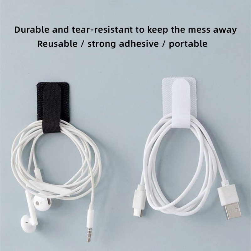 【i.Rumah】(2 pcs) Velcro Tape Cable Winder Cable Organizer Magic Sticker ...
