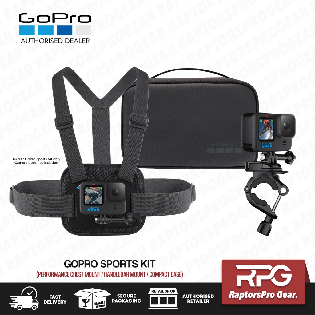 GoPro Sports Kit (Performance Chest Mount / Handlebar Mount / Compact ...