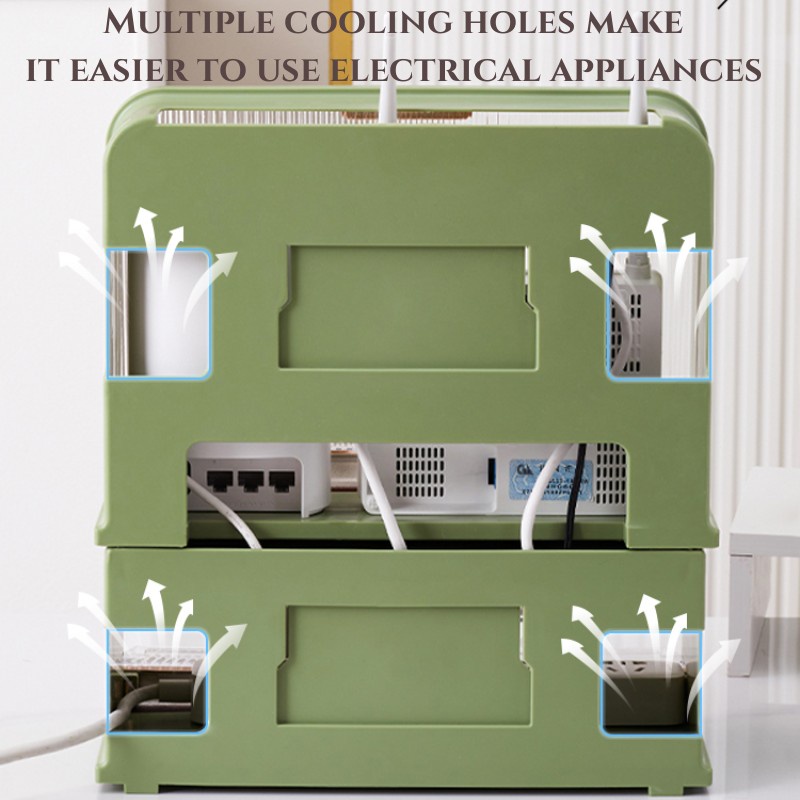 【NV Ready Stock】WiFi Router Storage Box Wire TV Set Box Wall Hanging ...