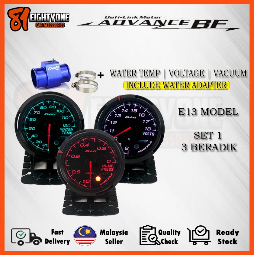 [81] Defi Meter 3 Beradik Defi BF E13 / A1 / CR WHITE / CR BLACK ...