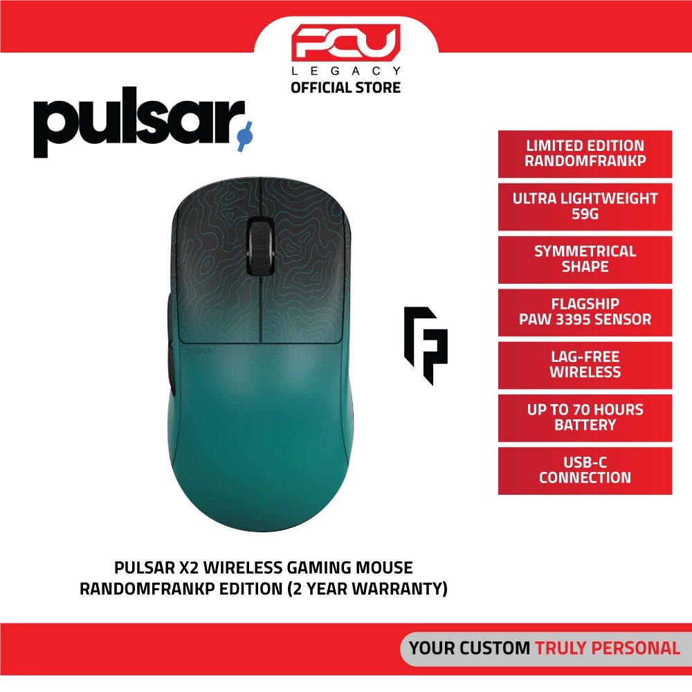 PULSAR X2 WIRELESS GAMING MOUSE - RANDOMFRANKP EDITION (2 YEAR WARRANTY ...
