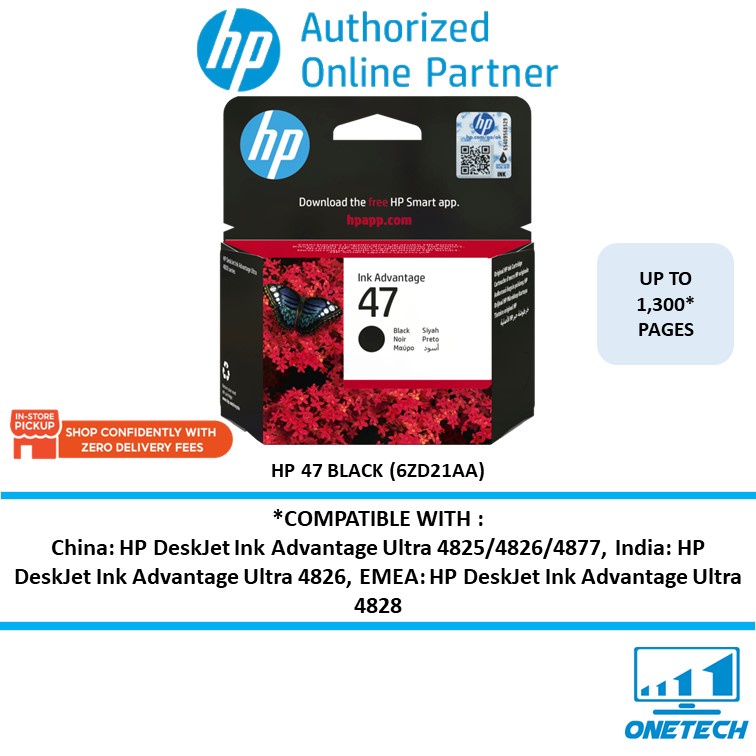 HP 47 Ink Cartridges - Black / Color / Twin Pack / Combo Pack | Shopee ...