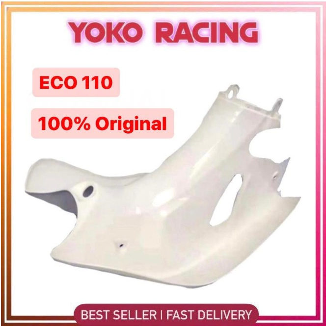 100% ORIGINAL DEMAK ECO110 ECO 110 FRONT COVER LEG SHIELD LEGSHIELD SAYAP KEPAK KEPOK WHITE ...