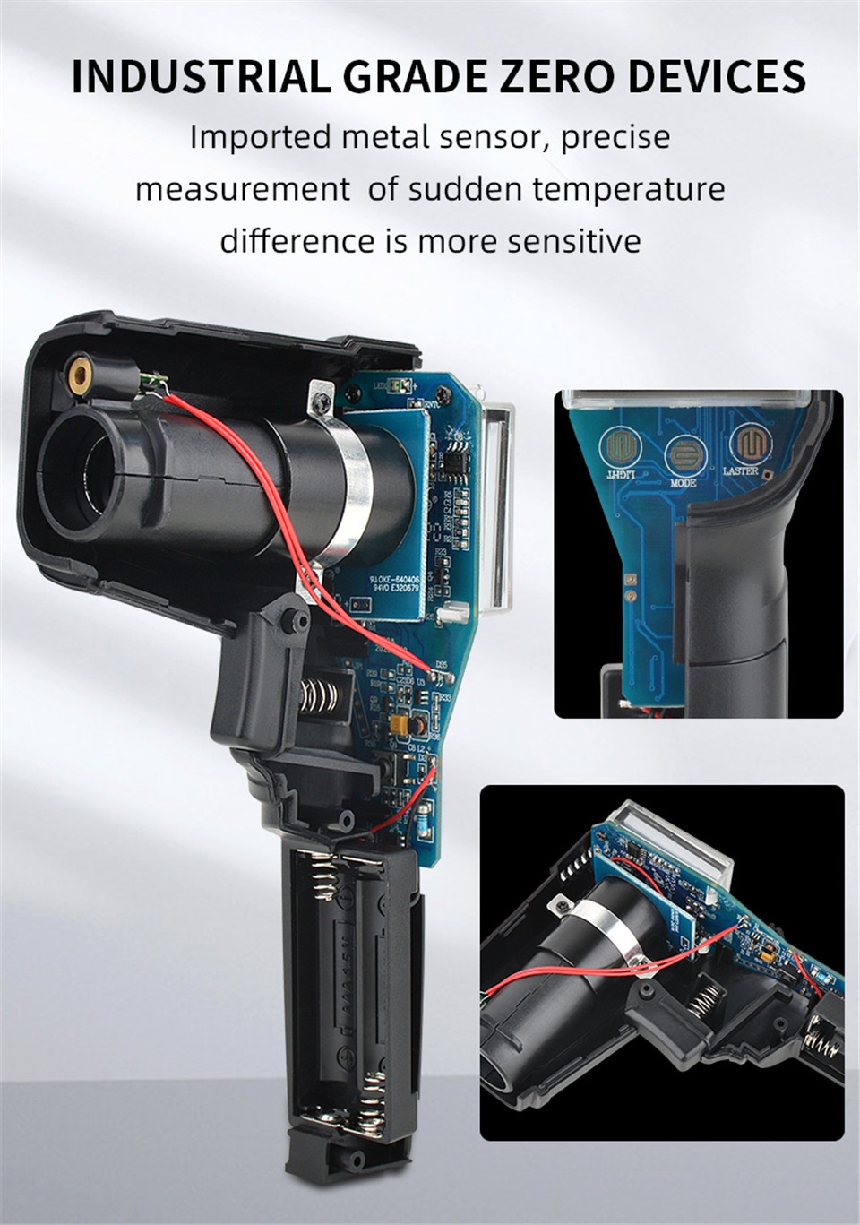 Mestek -50~800℃ IR02A/B/C Infrared Thermometer High Temperature Non ...