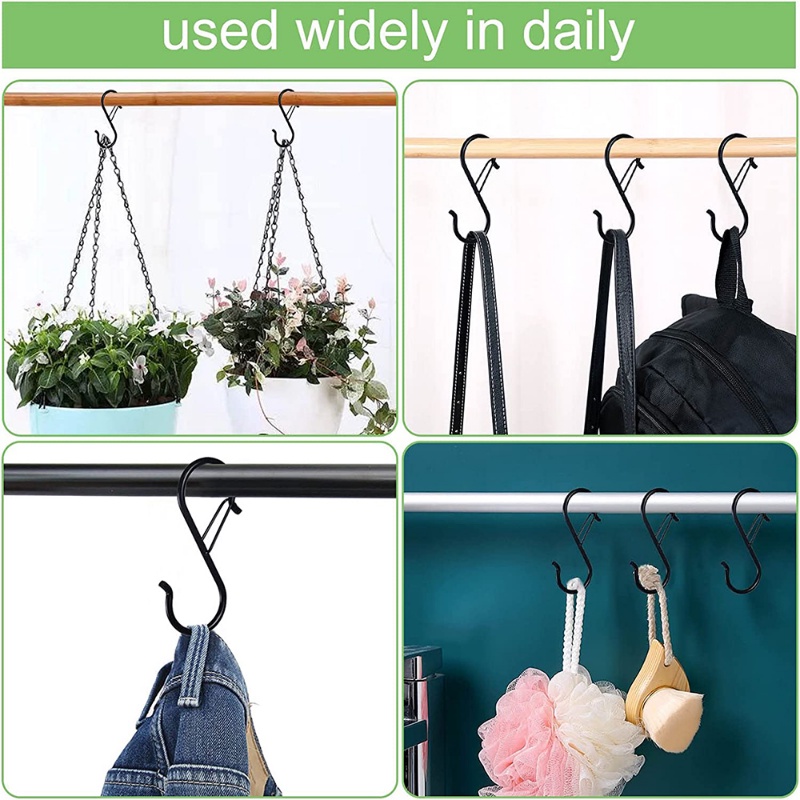 2/5/10pcs Metal Spring S Hook S Shaped Hook Hanging Plant Light Metal ...