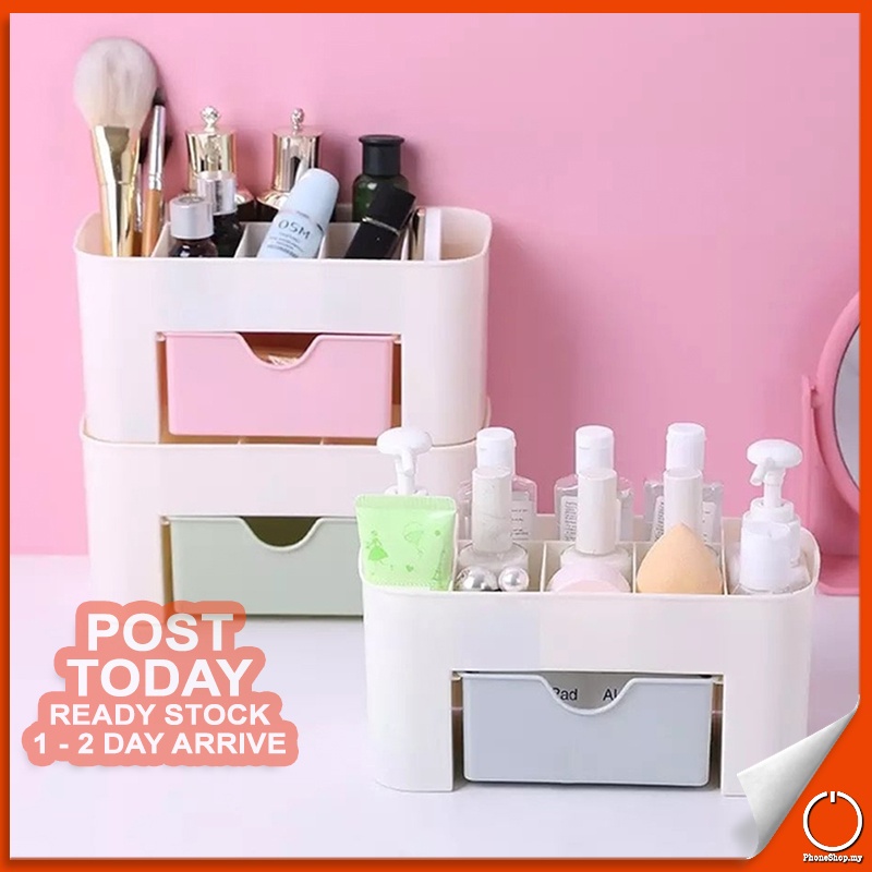 𝐄𝐀𝐒𝐘 𝐑𝐄𝐀𝐂𝐇 Cosmetic Drawer Storage Box Multi Grid Makeup Foundation ...