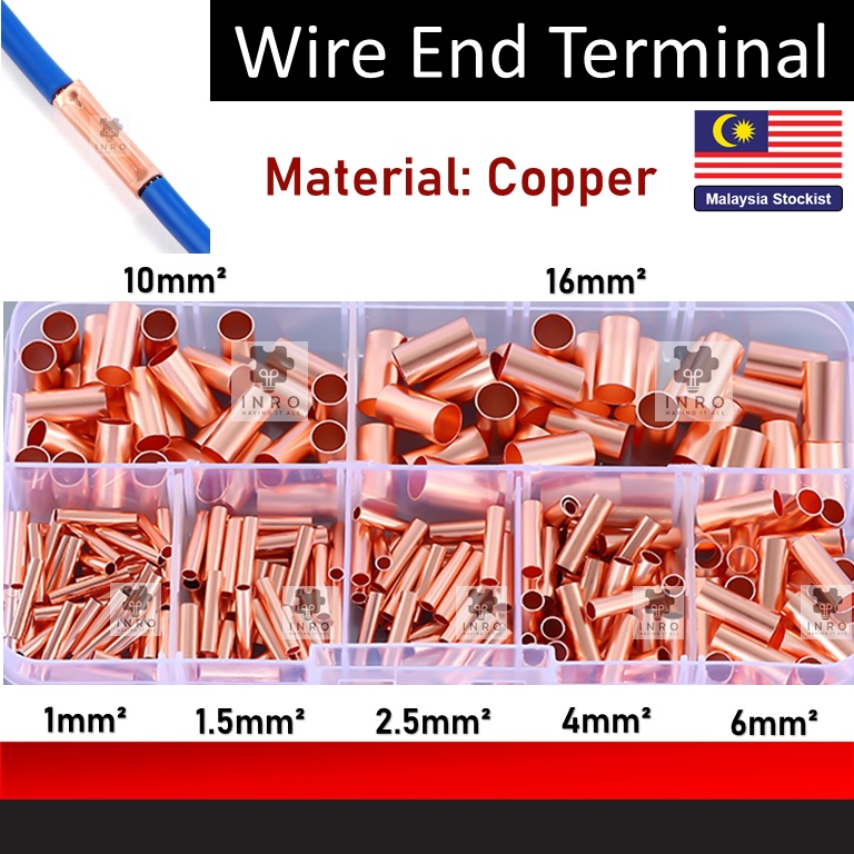 Penyambung Wayar Sambungan Copper Tube Kabel Wire End Terminal Wire ...