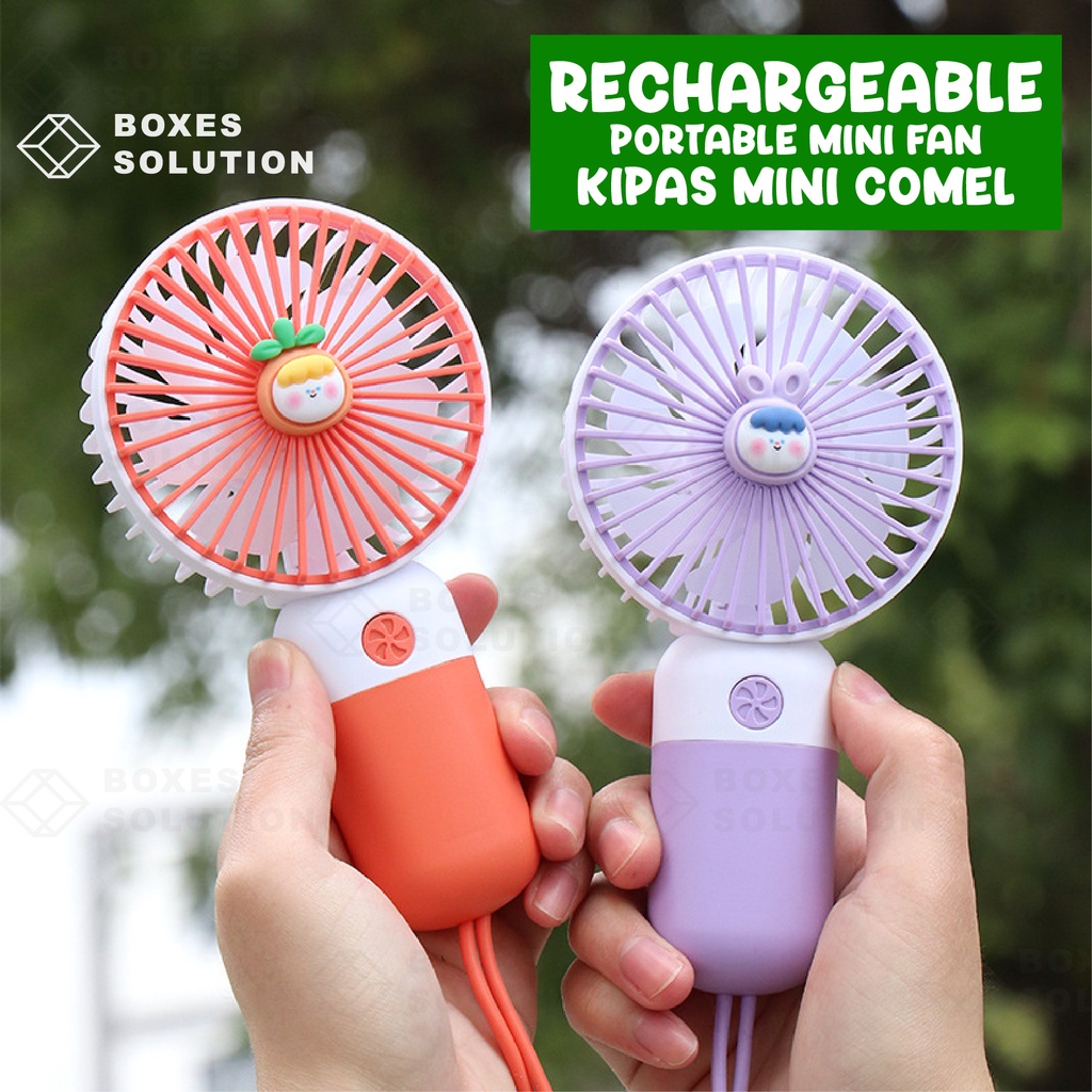 VBS READY STOCK #Cutie Portable Hand Fan Mini Cooling Table Fan USB ...