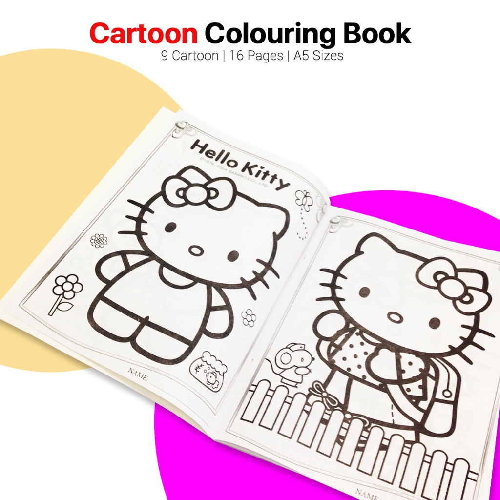 Cute Cartoon Colouring Book For Kids Disney Princess (1s/PCS) Buku ...