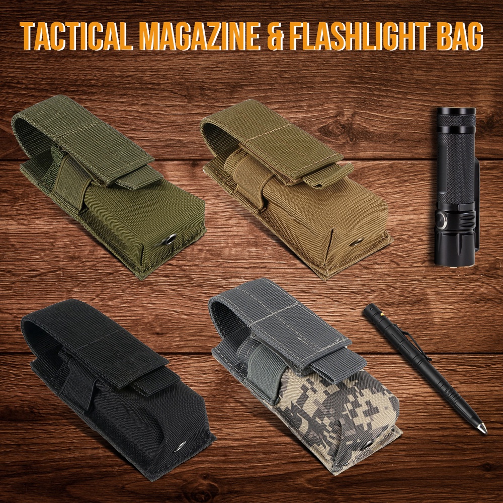 LUC 1000DMolle Flashlight Bag Molle Vest Accessory Bag Vest Molle ...