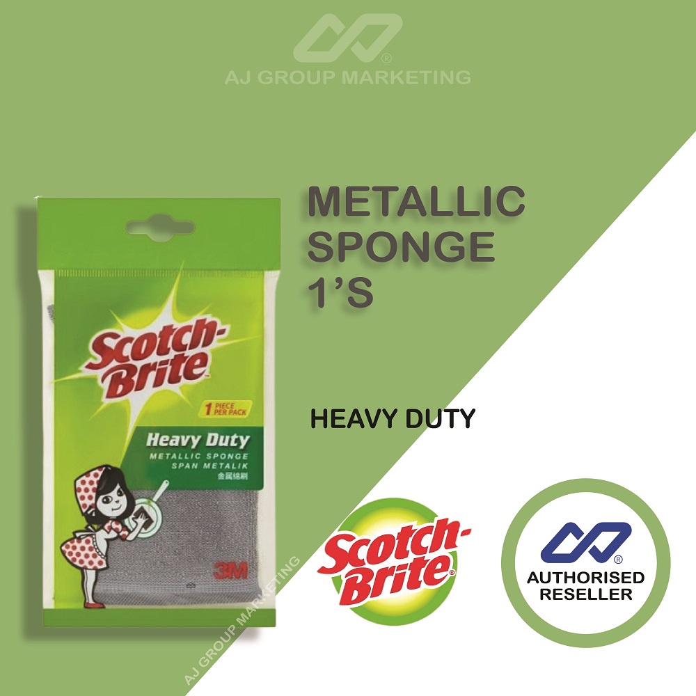 3M SCOTCH-BRITE Heavy Duty Metallic Sponge (1's) | Shopee Malaysia