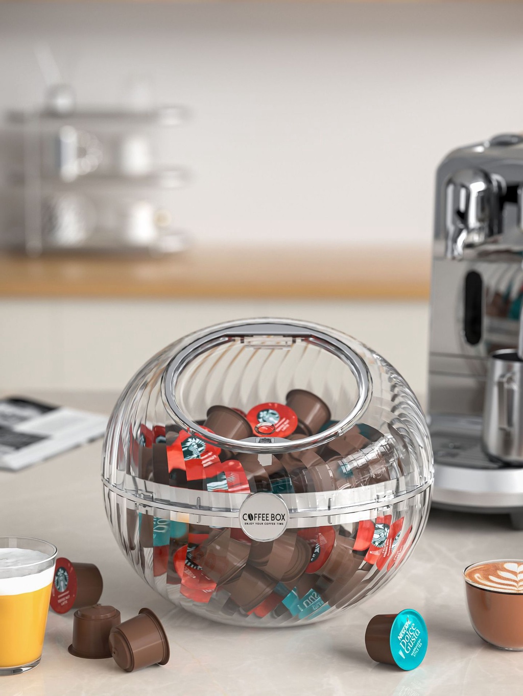 Ready Stock Immediate Shipping Transparent Push-Type Capsule Coffee ...