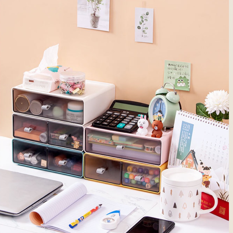 Paradiso_Stackable Desktop Drawer Organizer_Aesthetic Storage Box ...
