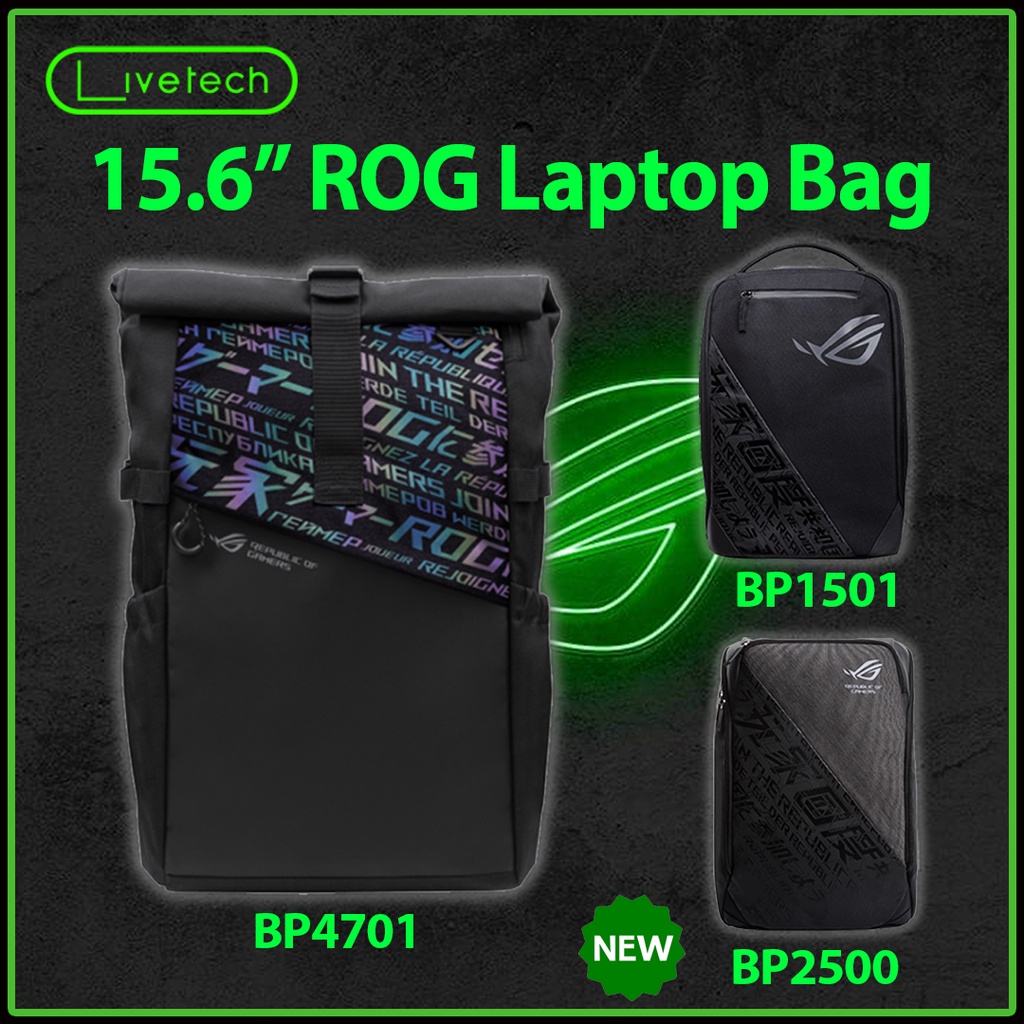 LiveTech ROG Gaming Bag 15.6" /17.3" Laptop Backpack BP4071/BP1500 ...