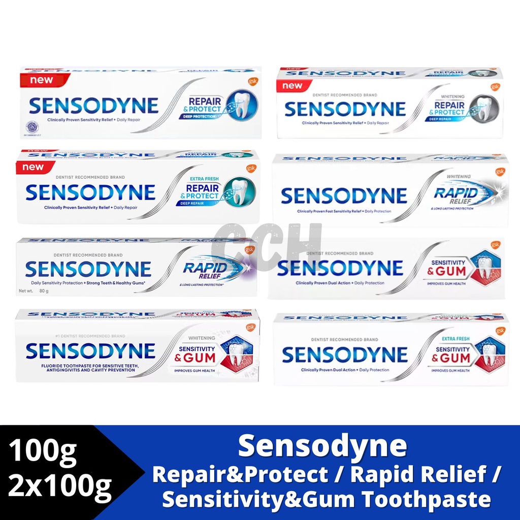 Sensodyne Rapid Relief/ Repair&Protect / Sensitivity&Gum Toothpaste ...