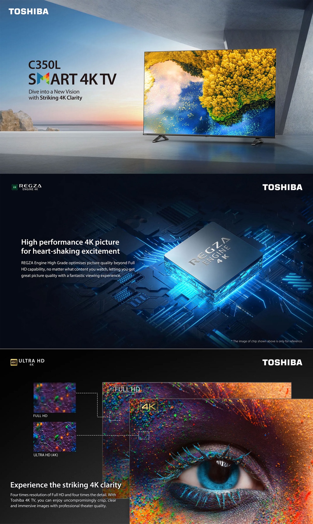 Toshiba 65 Inch 4K UHD HDR Google TV 65C350LP | Shopee Malaysia