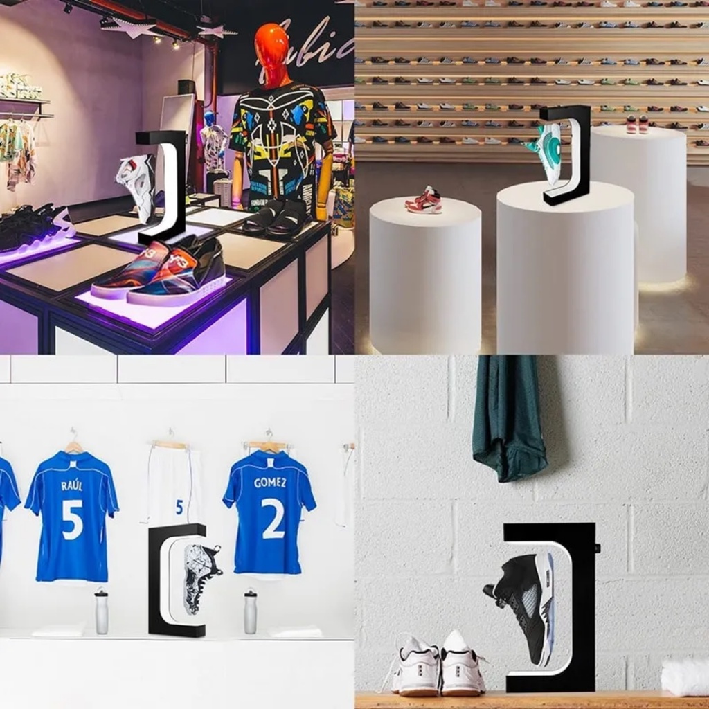 IDECO Magnetic Floating Shoe Display Stand Levitation Sneaker Holder ...