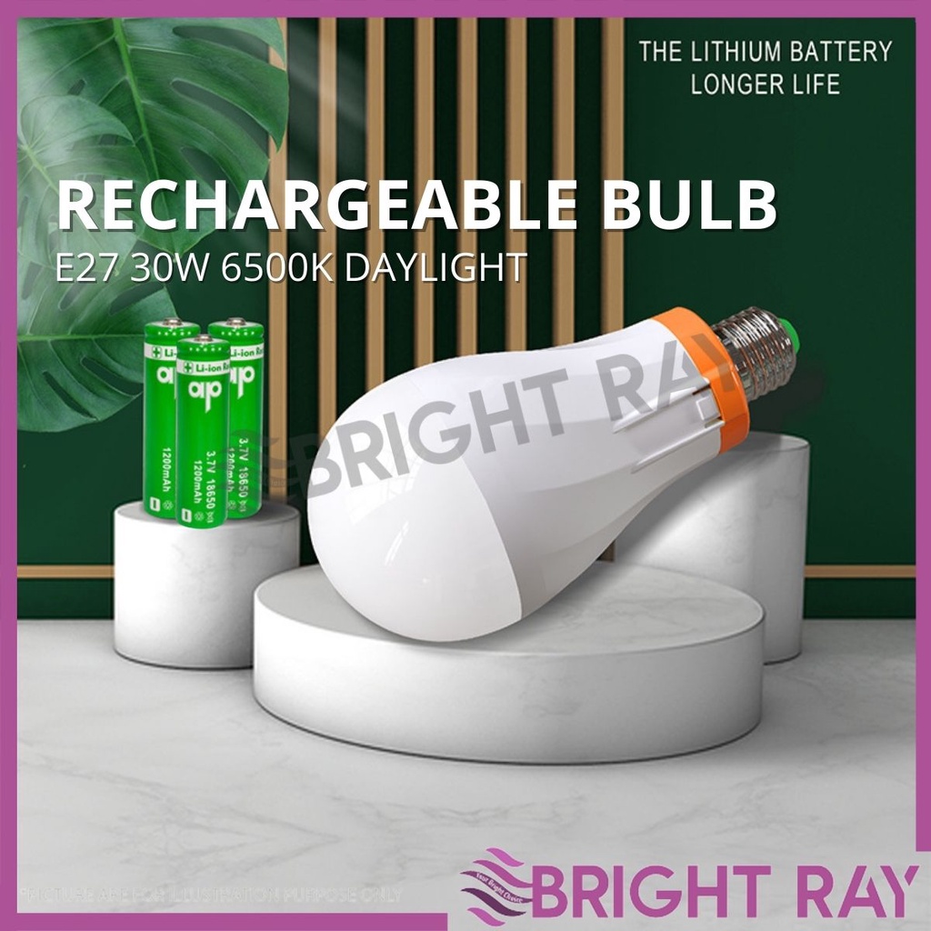 30W E27 Magic Bulb Emergency Light Bulb Lampu Bulb Mentol Rechargeable ...