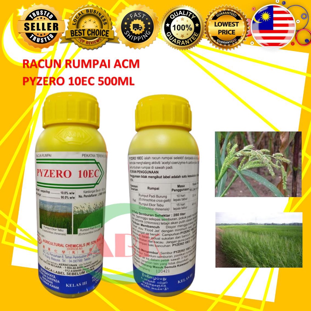 [OFFICIAL SELLER] ACM PYZERO 10EC 250ML / 500ML RACUN RUMPAI RUMPUT ...