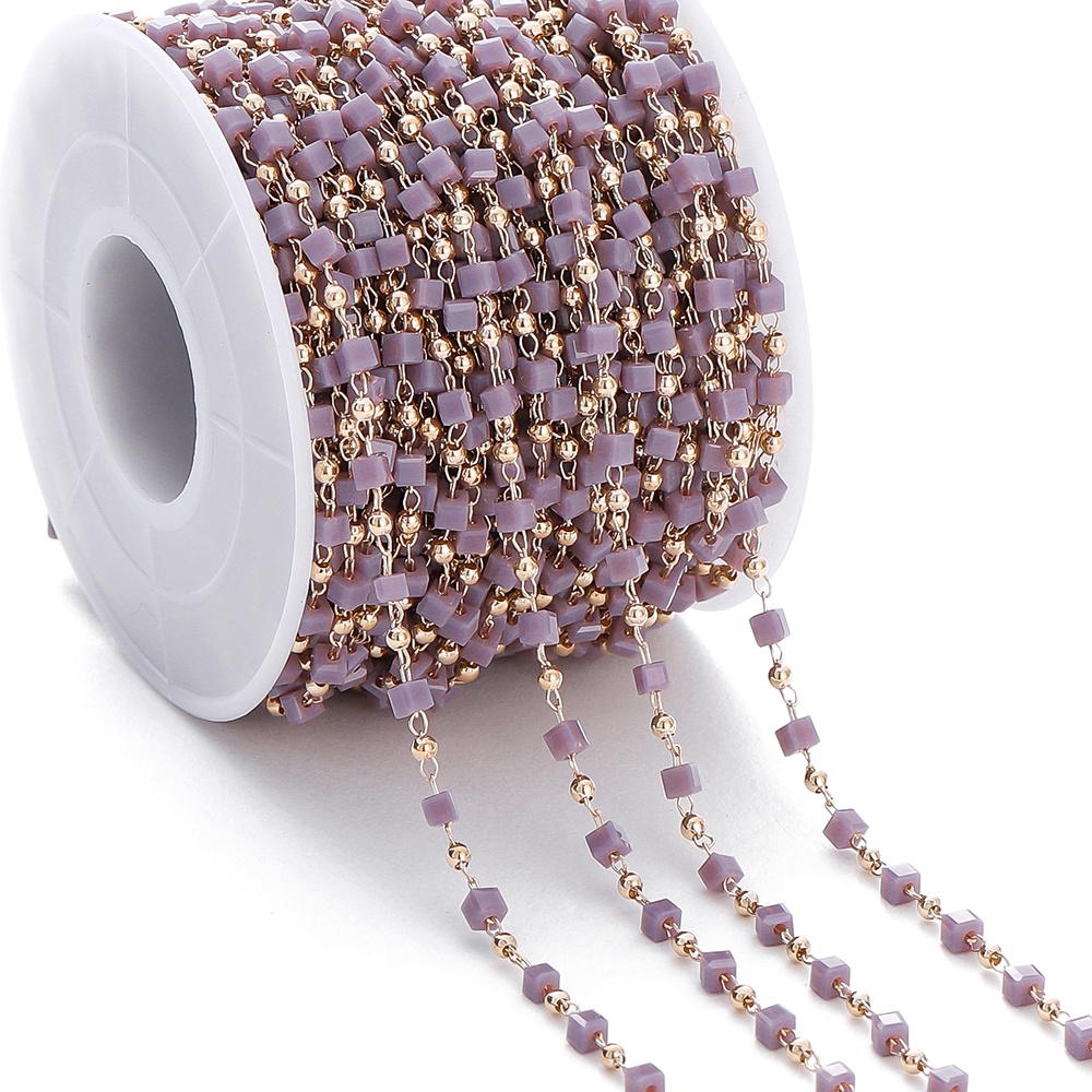 St.kunkka 1M Natural Stone Copper Bead Chain High Quality Square Copper ...