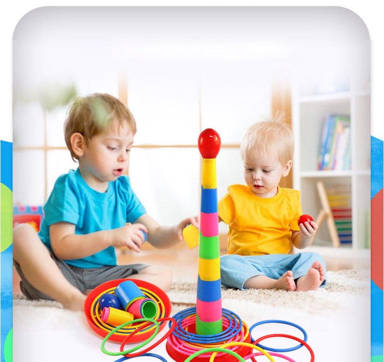 Children Outdoor FunToy Sports Circle Ferrule Stacked Layers Game ...
