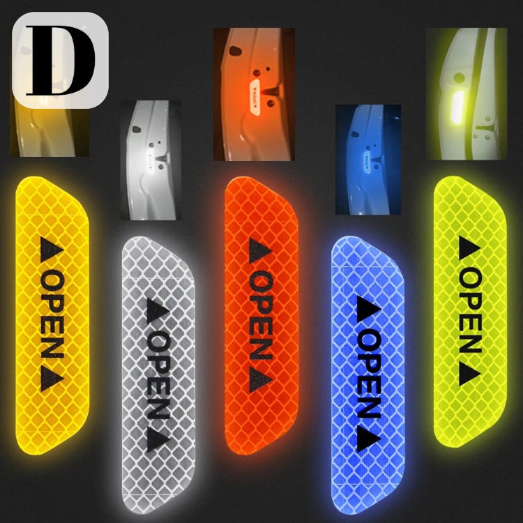 2Pcs Auto Universal Reflective Warning Strip Bumper Reflector Tape Car ...