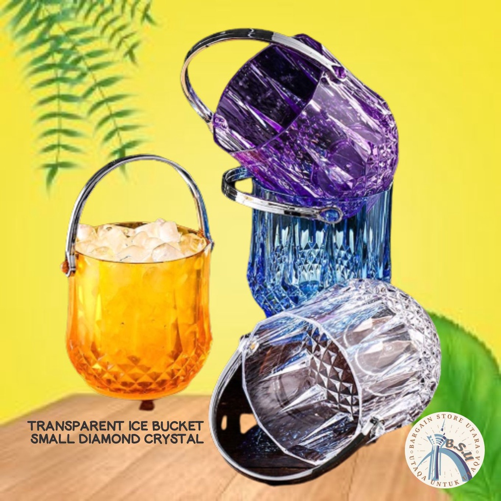 [ BSU ] Ice Bucket Diamond Drink Storage Portable Handheld Bottle ...