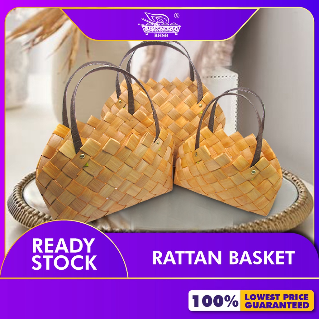 HANDMADE BASKET RATTAN / BAG ANYAMAN / RATTAN HANDBAG / BAKUL MENGKUANG ...