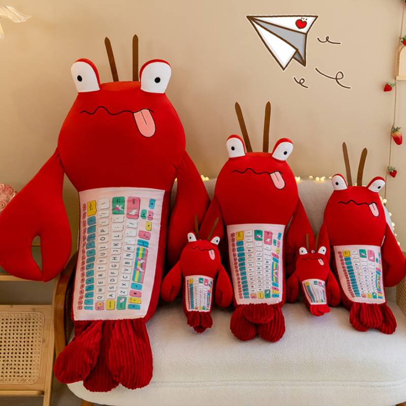 Plushie Lobster With Net Packaging Easy To Carry And Gift | Shopee Malaysia