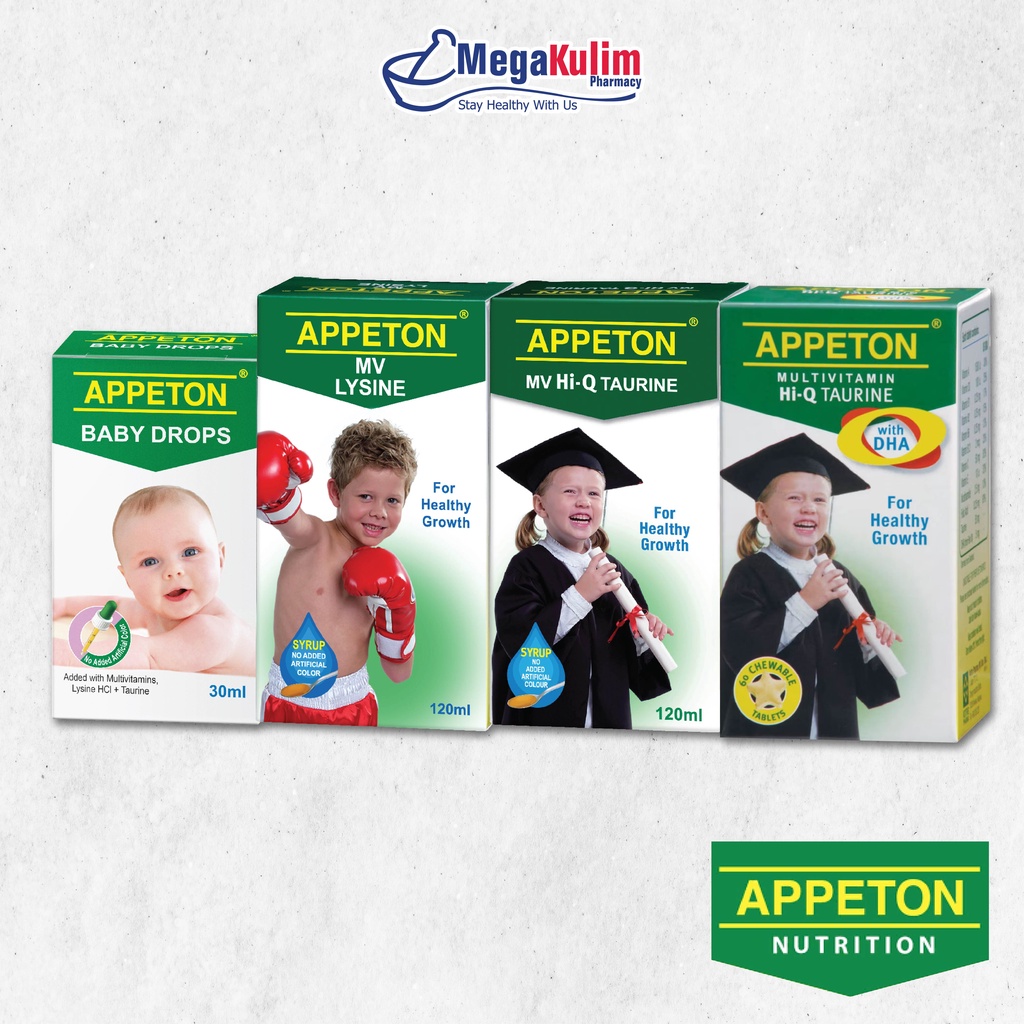 Appeton Baby Drops / Multivitamins Lysine Syrup / MV Hi-Q Taurine Syrup ...