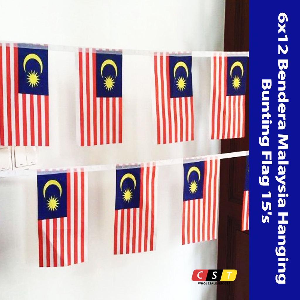 6x12 Bendera Malaysia Hanging Bunting Flag 15's | Shopee Malaysia