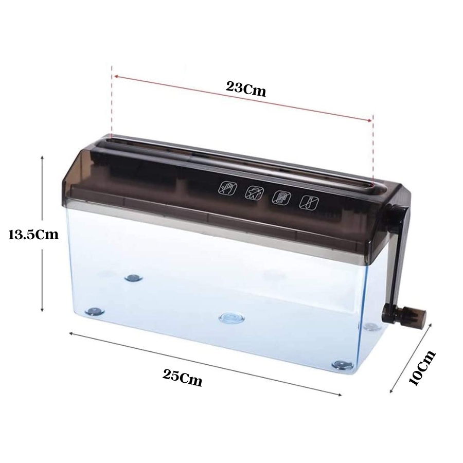 A4/A6 Paper Shredder Privacy Protection Manual Hand Crank Office ...