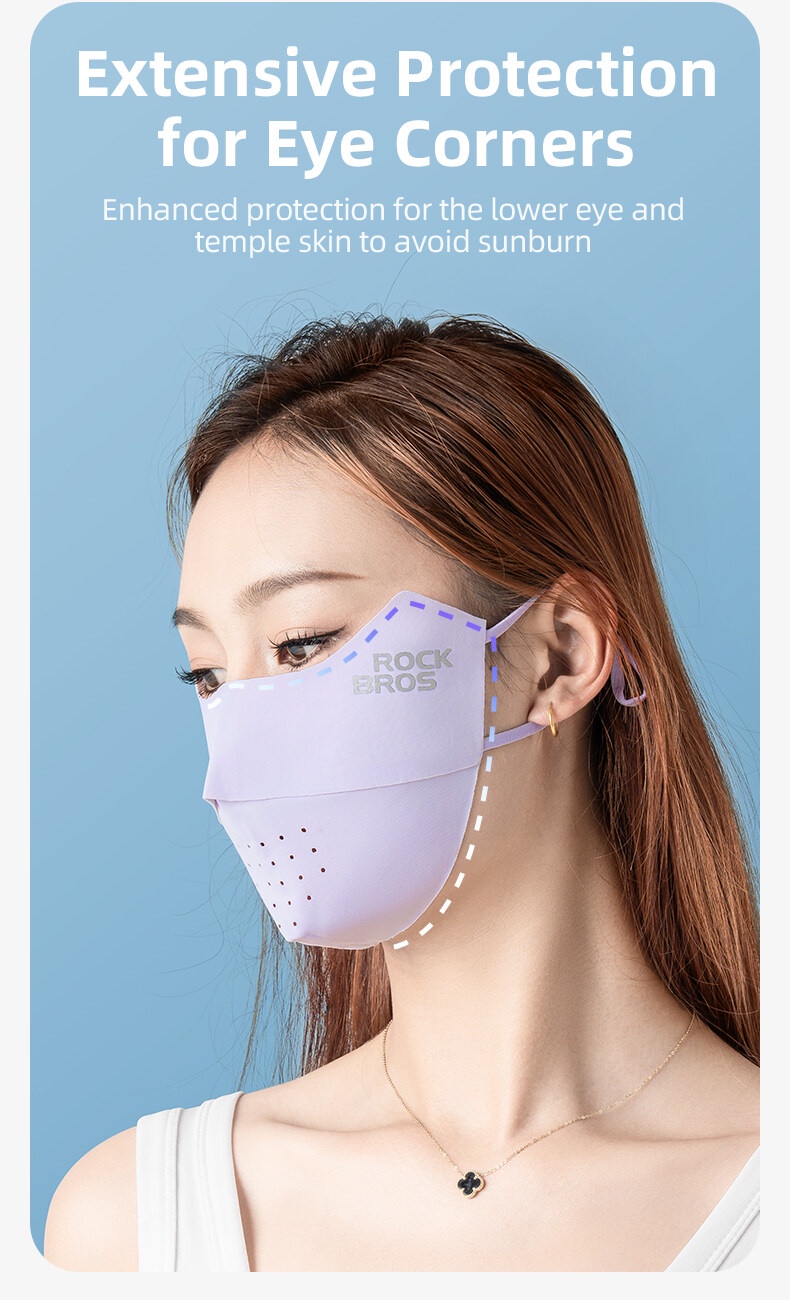 Rockbros UV Protection Cycling Mask Ice Silk Seamless Mask Sunscreen ...