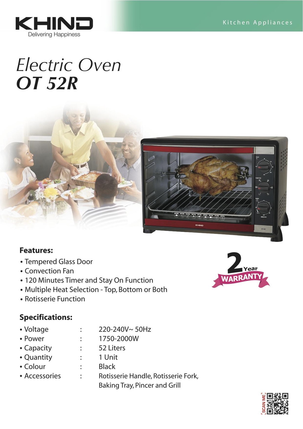 KHIND 52L Electric Oven Grill Oven Toaster Ketuhar Elektrik Murah Besar ...