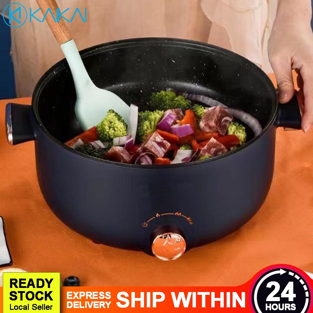 🔥 CERAMIC COAT 🔥 1000W Non Stick Grill Frying Pan Multipurpose Electric ...