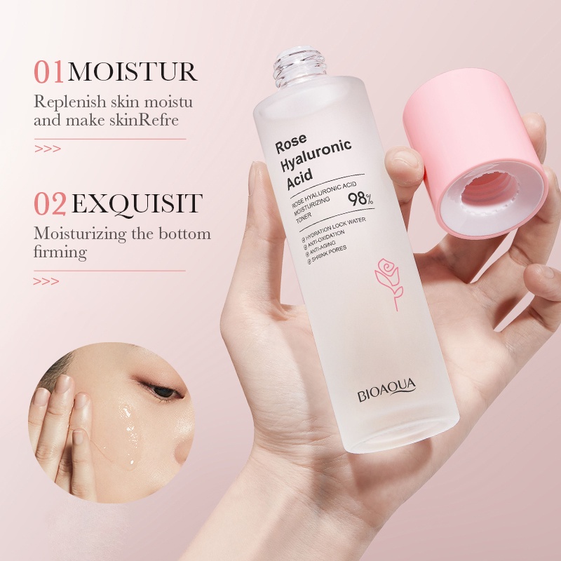 BIOAQUA Rose Hyaluronic Acid Moisturizing Toner Nourishing Hydrating ...