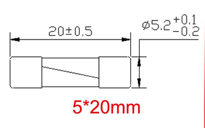 10pcs/lot 8A Cylindrical Ceramic Fuse 5x20mm 250V Fast Blow 8 Amer ...