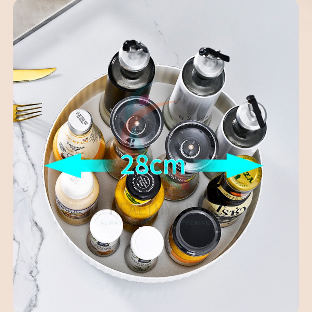 【READY STOCK】 Kitchen Turntable Rotating storage tray Space Saving ...