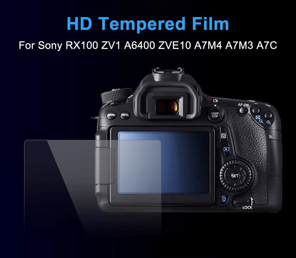 Tempered Glass Film Camera LCD Screen Protector Guard For Sony ZV1 ...