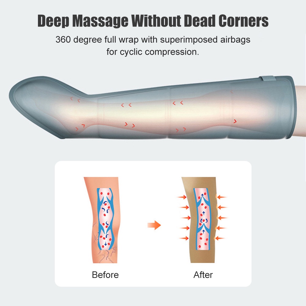 Leg Compression Air Wave Pressure Arm Waist Foot Body Massage ...