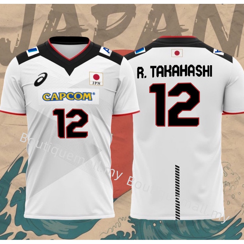 2024 Japan CAPCOM Men's Volleyball Short Sleeve Nishida R.TAKAHASHI ...