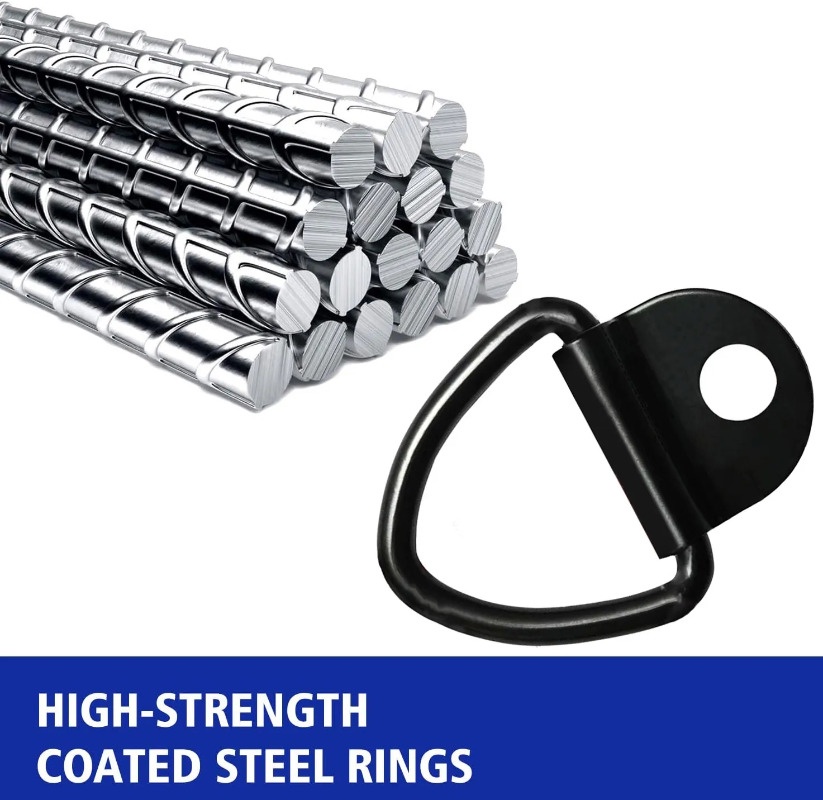 10 Pcs D-shaped Car Pull Ring Iron Plate Buckle Fixing Hook / Truck ...
